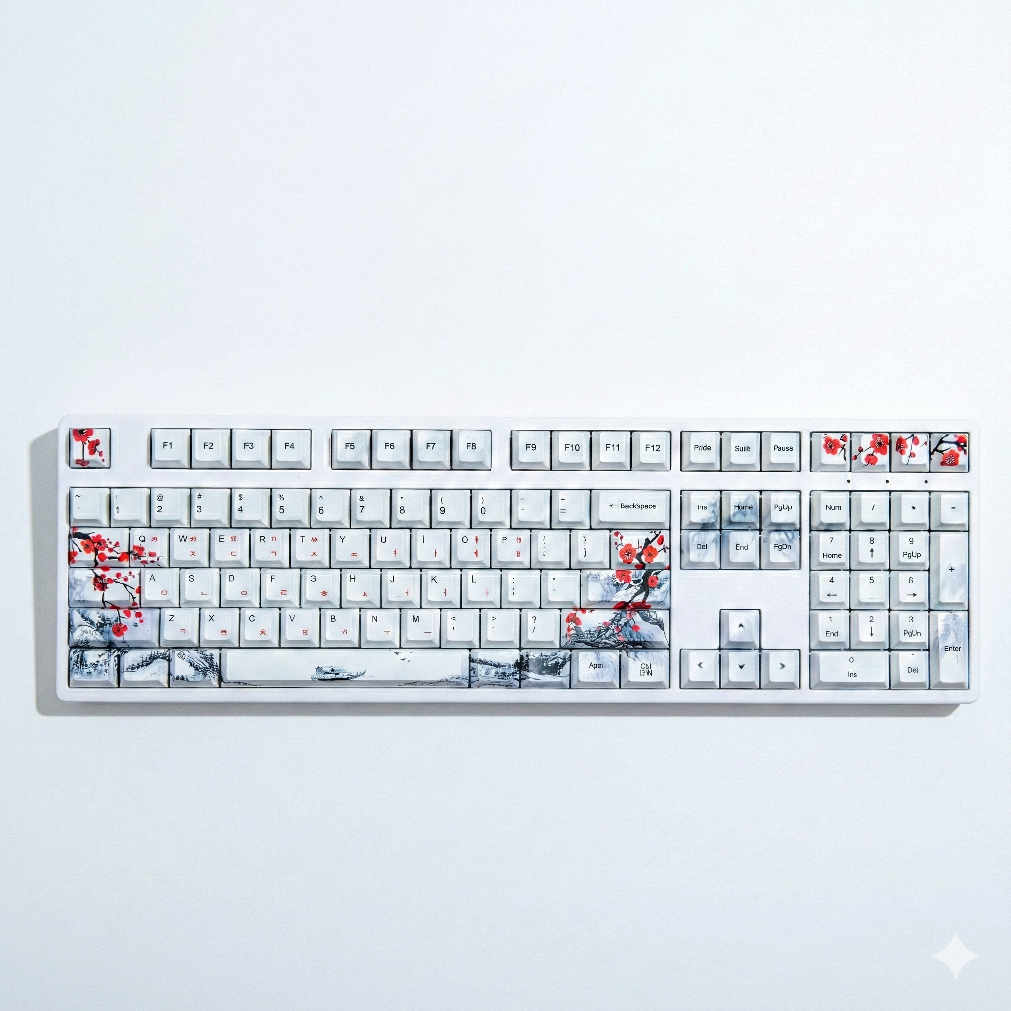 Keycaps AZERTY Plum blossom – CustomTonClavier.fr